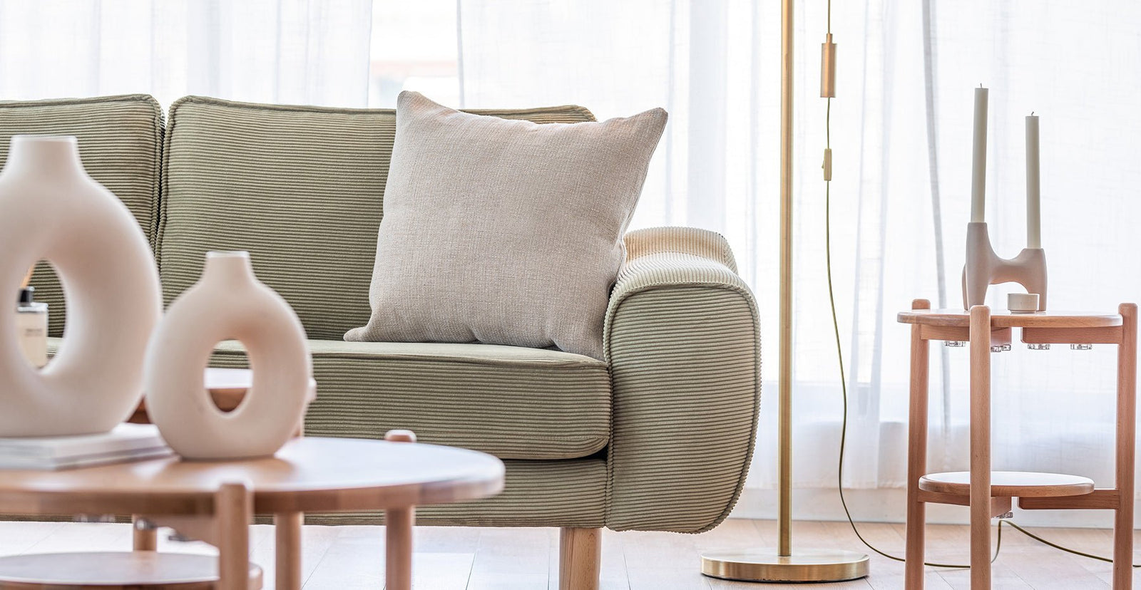 Klem Fildişi Sisli Yeşil Koltuk Takımı